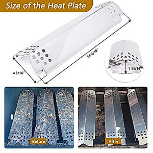 Replacement Parts for Nexgrill 720-0882A 720-0896 720-0925 720-0896B 720-0896C Gas Grills, Includes 5 Ignitors, 5 Stainless Steel Burner Tubes and 5 Flame Tamers Heat Shields Replacement for Nexgrill