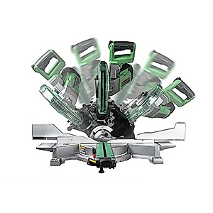 Metabo HPT Sliding Compound Miter Saw | 10-Inch Blade | Double Bevel | Laser Marker | 15-Amp Motor | 5 Year Warranty | C10FSHCT