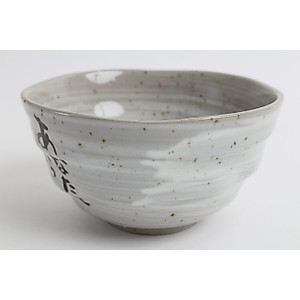 Mino ware Japanese Pottery Rice Bowl Running Rabbits Gray Sanaegama made in Japan (Japan Import) KSC002