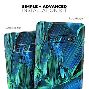 DesignSkinz Blurred Abstract Flow V8 Protective Vinyl Decal Wrap Skin Cover Compatible with The Samsung Galaxy S20 (Screen Trim & Back Glass Skin)