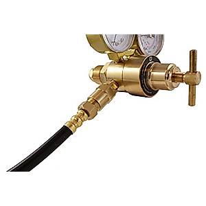 Industrial Argon Regulator/Flowmeter Gauges for MIG and TIG Welders + 5 Feet Hose - SÜA