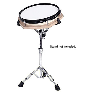 Tosnail 12-Inch Silent Drum Practice Pad with Wooden Base and Steel Frame