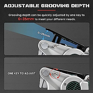 Huanyu Electric Wall Chaser 1 time Molding Wall Groove Cutting Machine Infrared Sighting 4800W Cutting Width 40mm Depth 35mm Wall Chaser Concrete Cutter Magnesium Alloy for Cement Brick Marble 110V