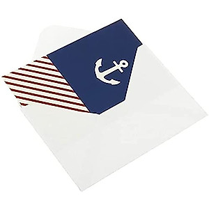48 Pack All Occasion Assorted Blank Note Cards Greeting Card Bulk Box Set - Nautical Sea with Envelopes Included 4 X 6 Inches