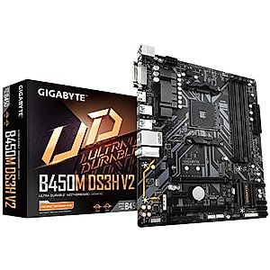Gigabyte B450M DS3H V2 AMD AM4 Socket B450 Motherboard