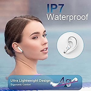 Wireless Earbud Bluetooth 5.3 Headphones with Clear Sound, 40H Playtime, Sport Earbud Touch Control with LED Digital Display, IP7 Waterproof Bluetooth Earphones Built-in Mic for Android iOS Workout