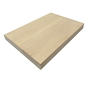 Exotic Wood Zone's Basswood bass Guitar Body Blank | Electric Guitar Body Blank | Solid Body Electric Guitars Blank 21" x 14" x 2"- 2 Piece Glued (Planed, Basswood)