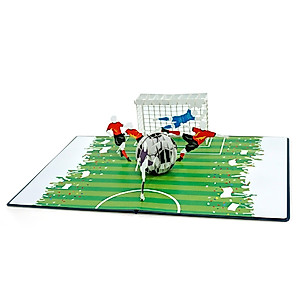 CUTPOPUP Birthday Card Pop Up, Birthday Card for Men, Fathers Day Card, 3D Greeting Card, Father's Day Card for Dad, Father in Law, Grandpa, Husband, Men, Son (Football)