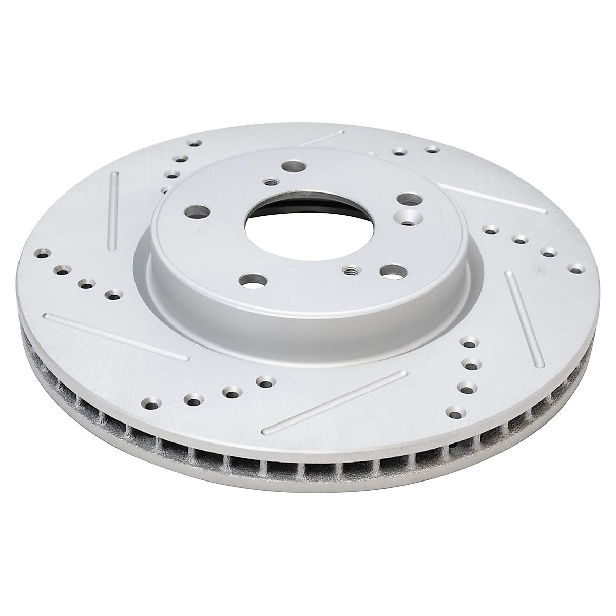 TRQ Front Performance Brake Pad & Rotor Kit Brake Pads Brake Rotors Set Ceramic Premium G-Coated Compatible with 2013-2018 Honda Accord 2016-2022 HR-V