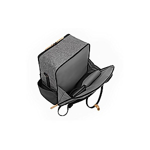 Petunia Pickle Bottom InterMix Backpack | Diaper Bag Backpack| Baby Bottle Bag for Parents | Stylish Baby Bag Organizer| Sophisticated and Spacious Backpack for On the Go Moms | Graphite/Black