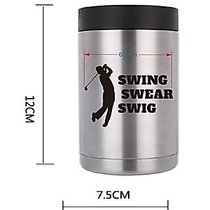 Golf Can Koozie - Funny Golf Gift - Stainless Steel Coozie for Beer, Hard Seltzer, Water, Soda
