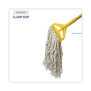 Boardwalk Cm20024 Banded Cotton Mop Heads, 24Oz, White, 12/Carton