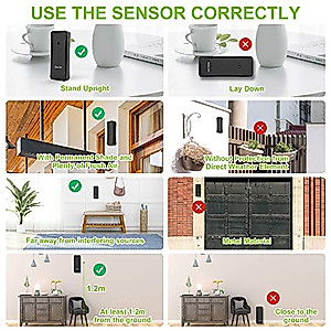 BALDR Wireless Weather Station Outdoor Remote Sensor - Shelf Standing or Wall Hanging Sensor for BALDR Weather Station - Battery Operated Sensor for Home Wireless Weather Stations