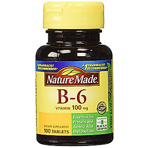 Nature Made Vitamin B-6 100 Mg, Tablets, 100-Count (Pack of 2)