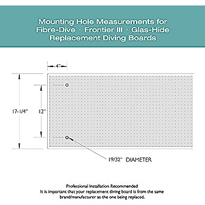 S.R. Smith 66-209-268S2-1 Fibre-Dive Replacement Diving Board, 8-Feet, Radiant White