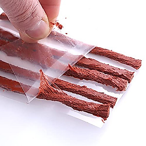 Chrov 100pcs Tire Plugs, Rubber Tire Repair Plugs for Tubeless Off-Road Tires Car, ATV, UTV, Wheelbarrow(4"/8") (4" x1/4", Brown)