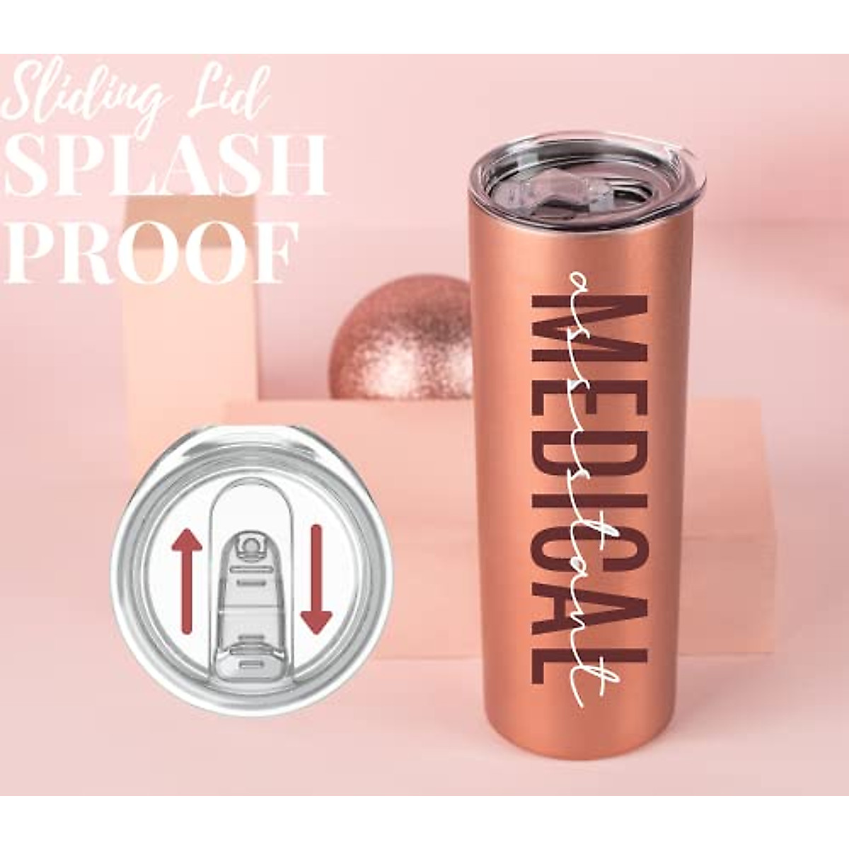 Onebttl Medical Assistant Gifts for Wowen, Gifts for Medical Assistant on Medical Assistant Week, Birthday and Christmas, 20oz Insulated Stainless Steel Tumbler - Medical Assistant