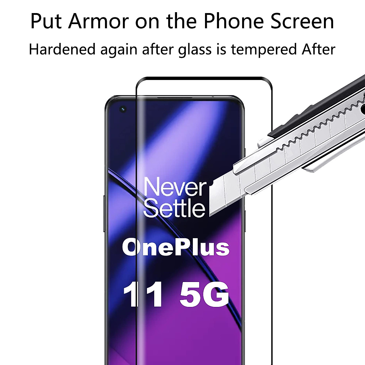 zZjoOoj For Oneplus 11 Screen Protector 6.7 inch with Camera Lens Protector, 9H Hardness HD Scratch Resistance [Fingerprint Sensor Compatible] [3D Tempered Glass]【2+2 pcs】