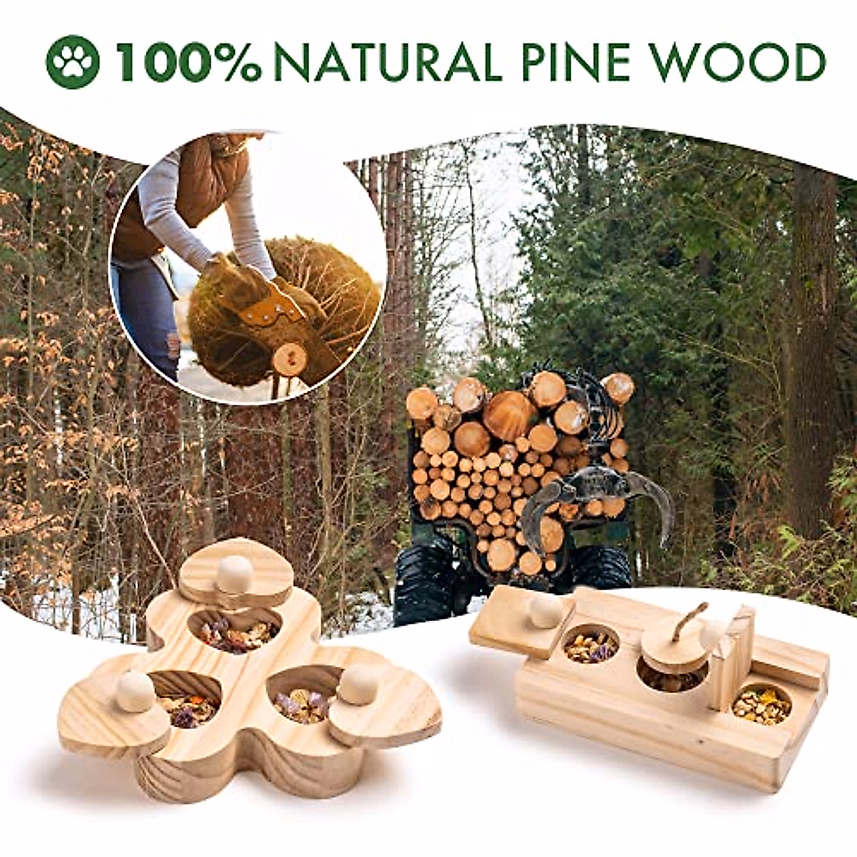 MEWOOFUN Guinea Pig Toys Hamster Toys Interactive Foraging Toys, Interactive Hide Treats for Small Animals,Foraging Puzzle for Hamster, Guinea Pig, Rabbit, Chinchilla, Bunny