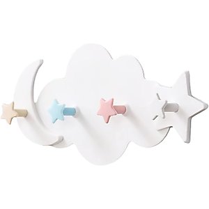 BOSGAS Adhesive Wall Hook for Kids Room,Decorative Wall Mounted Hooks Rack for Hanging Hair Clips,Headwear, Wallets,Hats,and Towels,Kids Coat Hook Rack for Boys and Girls,Easy to Use