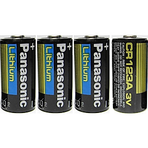 Panasonic CR123A Lithium 3V Photo Lithium Batteries (4 Pack)