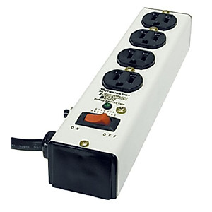Intermatic IG112463 Metal Surge Strip with Four-Outlets and Lighted Switch with Six-Foot Cord, Ivory, Color