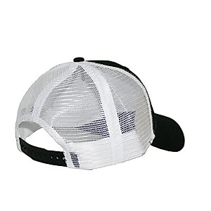 Caterpillar CAT Black & White Twill Mesh Snapback Cap