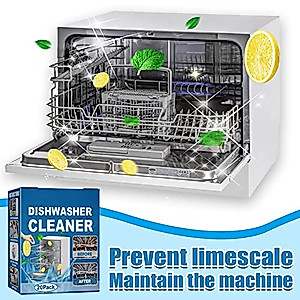 2023 New Dishwasher Tablets,Dishwasher Cleaning Tablets Removes Limescale Build Up,Dishwasher Cleaning Tablets,Highly Efficient Dishwasher Cleaner(20pack X2)