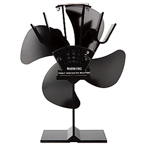 Home-Complete Stove Fan- Heat Powered Fan for Wood Burning Stoves or Fireplaces-Quiet and Low Maintenance, Disperses Warm Air Through House