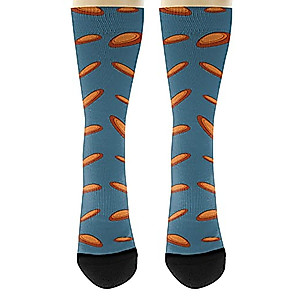 Disc Golf Themed Gifts Disc Golf Course Themed 1-Pair Novelty Crew Socks