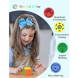 Speed Cube: Roxenda Profession 3x3x3 Speed Cube - Fast Smooth Turning - Solid Durable & Stickerless Frosted, Best 3D Puzzle Magic Toy - Turns Quicker Than Original