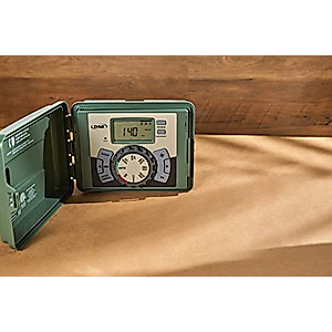 Orbit 57896 6-Station Outdoor Swing Panel Sprinkler System Timer , Green