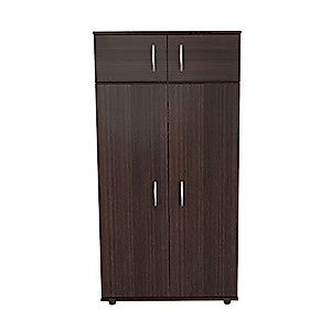 Inval 4-Door Armoire Wardrobe, Espresso