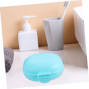 Cabilock 15 pcs Color Outdoor Hiking Keeper Containers Gym Random Portable Soap Under Rack Saver Tray Home Sealed for Lid Savers Camping Dish Foaming Storage Ornament Bathroom Cover Travel