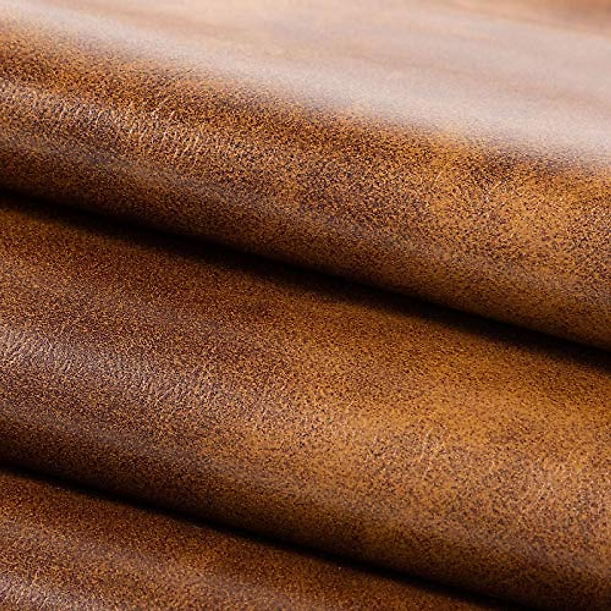 Duhome Modern PU Leather Office Chair Desk Chair Swivel Computer Chair with Gold Base Yellowish-Brown