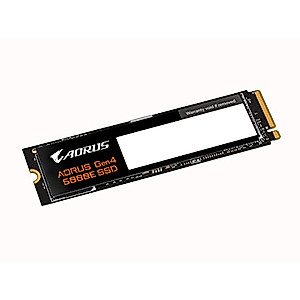 Gigabyte AORUS Gen4 5000E SSD 1TB SSD PCIe 4.0 NVMe M.2 Internal Solid State Hard Drive with Read Speed Up to 5000MB/s, Write Speed Up to 4600MB/s, AG450E1TB-G