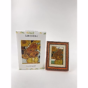 SJRENDKJ Printed photographs Sunflowers by Vincent Van Gogh The World Classic Art Reproductions, Giclee Canvas Prints Wall Art