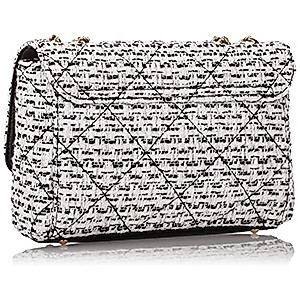 GUESS Cessily Convertible Crossbody Flap Black/White One Size