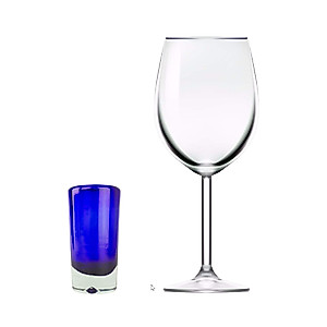 NOVICA Artisan Crafted Hand Blown Blue Recycled Glass Shot Glasses, 2 Oz, 'Pure Cobalt' (Set Of 6)