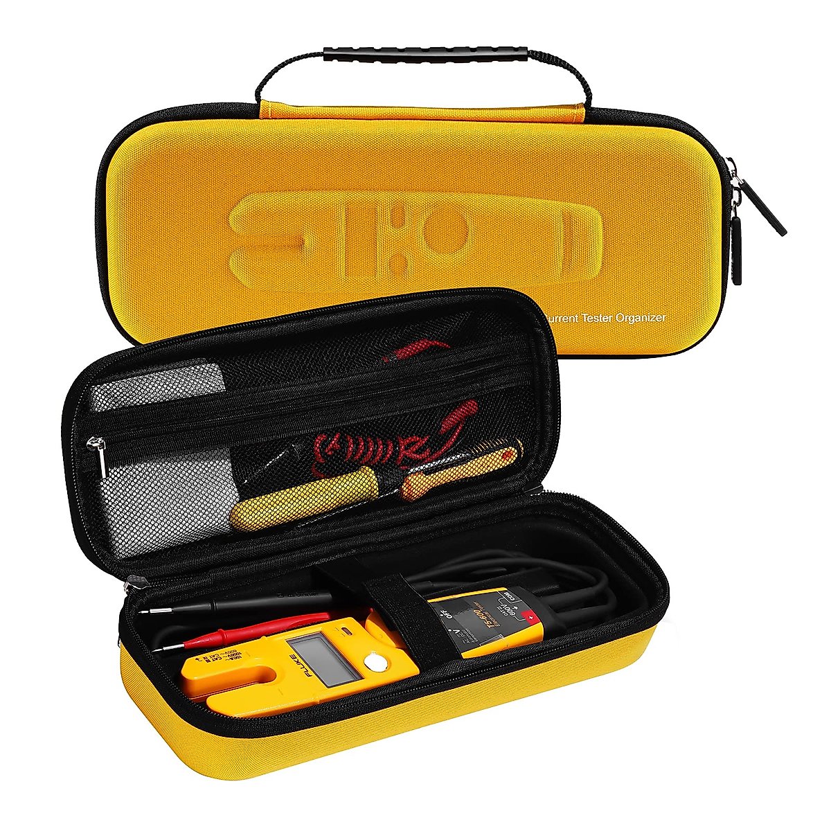 KingSung Hard Case Bundle with Tester Meter Holster Replacement for Fluke T5-1000/T5-600/T6-1000/T6-600/T+PRO Voltage Continuity,3D Molded Appearance and Real Machine Custom Lining