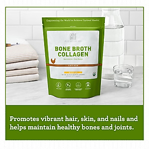 Amy Myers MD Bone Broth Collagen Powder - Type II Collagen Protein Powder from Organic Chicken Bone Broth - Supports Hair, Skin, Nails, Bones & Joints Health - Keto Friendly, 20 Servings (Chicken)