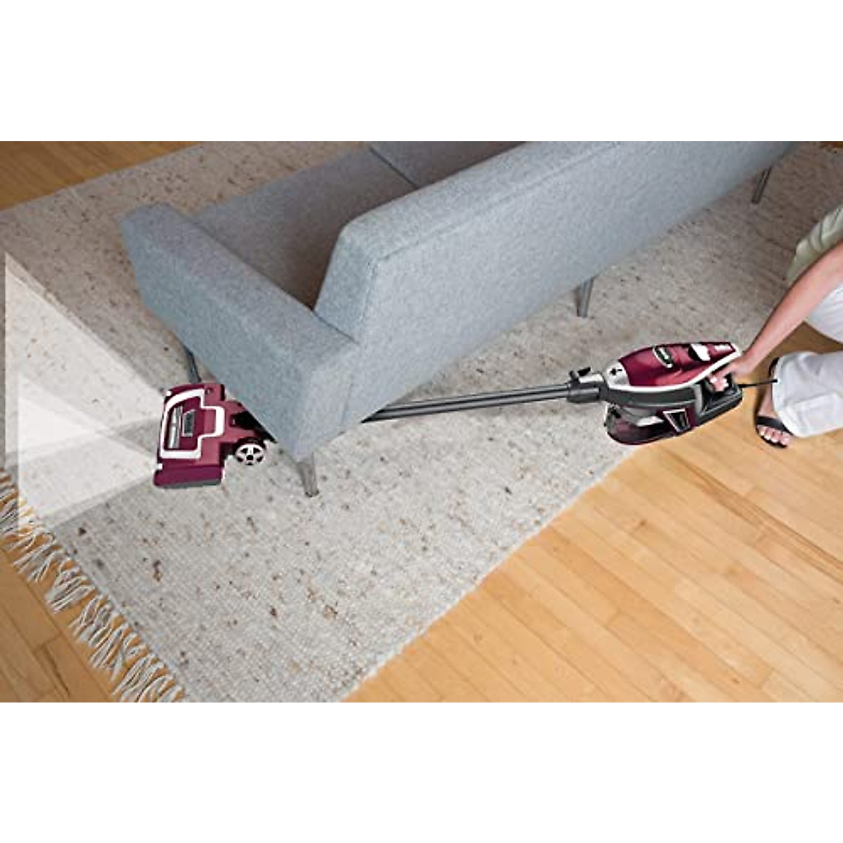 Shark Rocket DeluxePro Ultra-Light Upright Corded Stick Vacuum, Bordeaux (Renewed)