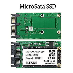 FLEANE 128GB MS02 Micro-Sata SSD Compatible with HP 2740p 2730p 2540p IBM X300 X301 T400S T410S Replace MK1229GSG MK1629GSG MK2529GSG 1.8" HDD (128GB)