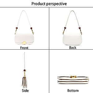 E&E&E Shoulder Bags for Women PU Retro Bag Tote Handbag Hobo Handbag Fashionable for Women with 2 Removable Strap Mini Flap Crossbody Bag Purse