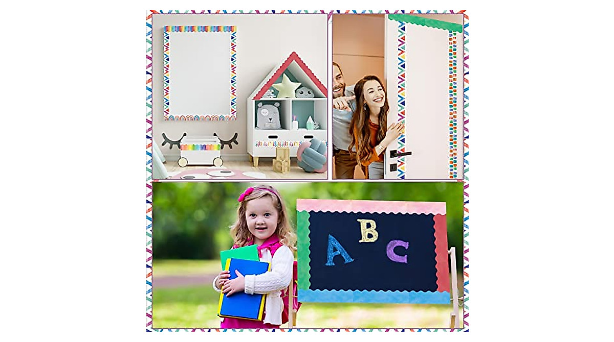 240 Pcs Rainbow Bulletin Board Borders for Classrooms
