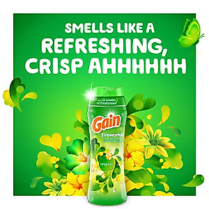 Gain Orignal Bundle: Gain flings Laundry Detergent Soap Pacs, 76 Count + Fireworks In-Wash Scent Booster Beads, 24 oz + Gain Dryer Sheets Laundry Fabric Softener, 240 Count