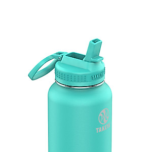 Takeya Actives Replacement Straw Lid for Insulated Water Bottle, Wide Mouth, Teal