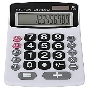 Lily's Home Jumbo 12-Digit Desktop Calculator - White