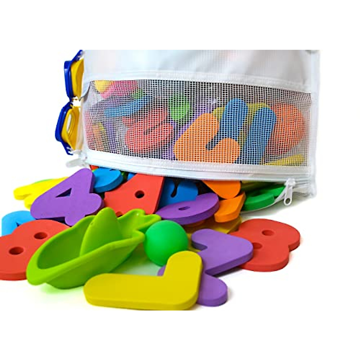 Mesh Bath Toy Holder Organizer – The Perfect Corner Bathtub Toy Storage & Bathroom or Shower Caddy – This Multi-use Net Bag Makes Baby Bath Toy Storage Easy – For Kids & Toddlers