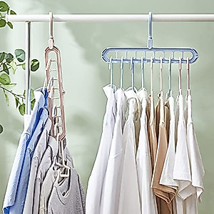 Magic Space Saving Clothes Hangers 10 Pack Cascading Hanger 9 Slots Closet Organizer Space Saver for Heavy Clothes (10)